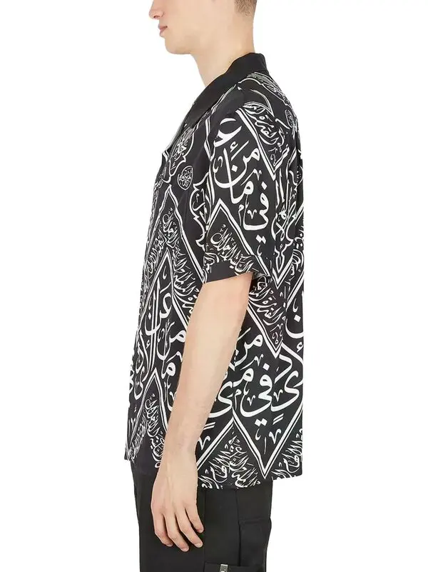 GMBH Script-print Short-sleeve Shirt - Black