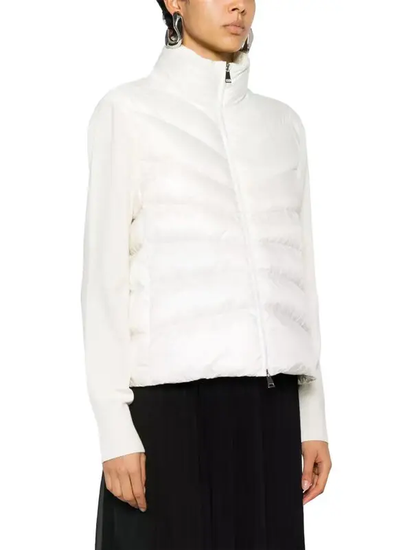 Moncler Padded Wool Cardigan - Neutrals