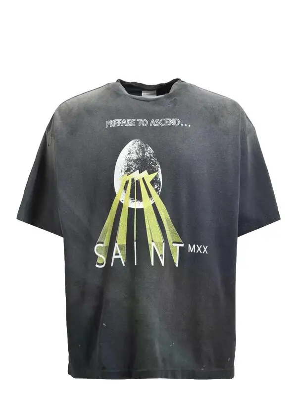 SAINT MXXXXXX Graphic-print T-shirt - Grey