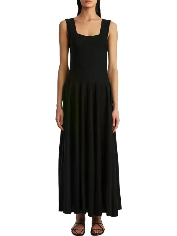 Khaite Jodie Sleeveless Square-neck Dress - Black