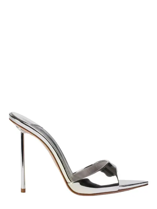 LE SILLA 80mm Metallic Stiletto Heel Sandals - Silver