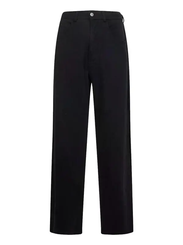 MAISON MARGIELA Cotton Wide-leg Trousers - Black