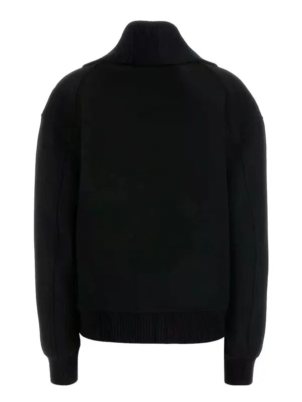 JIL SANDER Zip-front Stand Collar Jacket - Black
