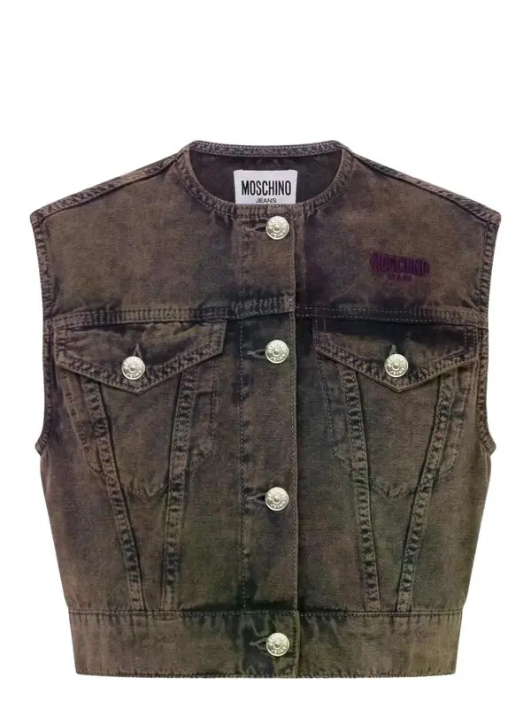 Moschino Sleeveless Cotton Vest - Grey