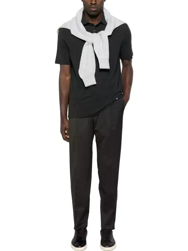 DRUMOHR Cotton Polo Shirt - Black
