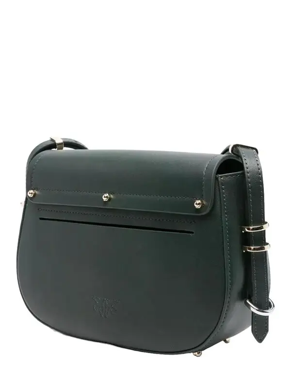 Pinko Mini Leather Shoulder Bag - Green