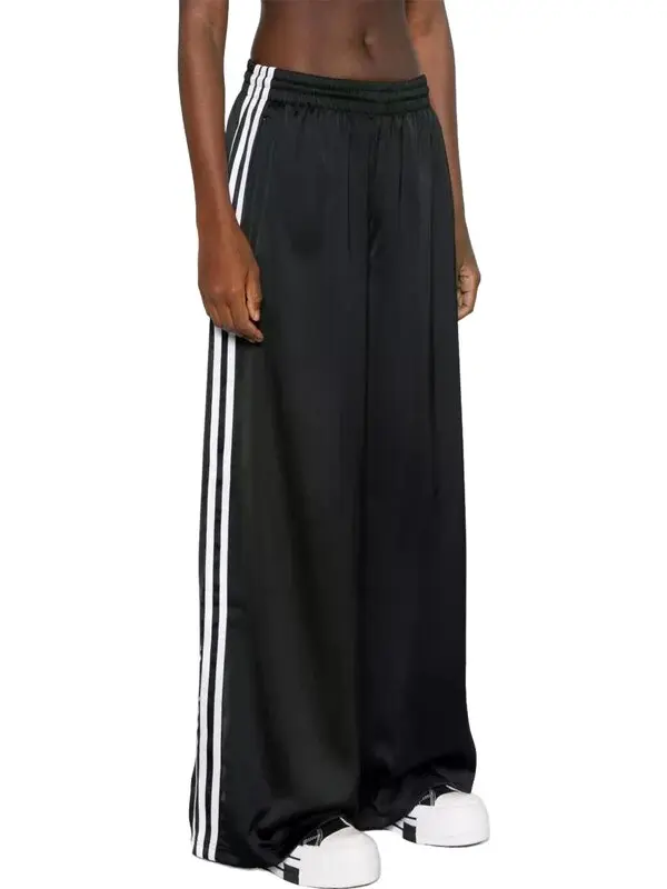 Adidas Wide-leg Satin Track Trousers - Black
