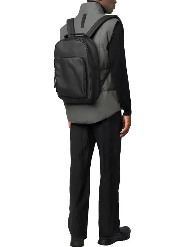 Rains Waterproof Backpack With Debossed Logo - Black