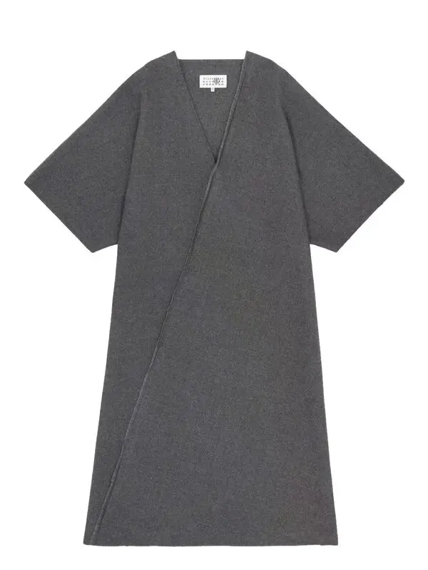 MAISON MARGIELA V-neck Midi Dress - Grey