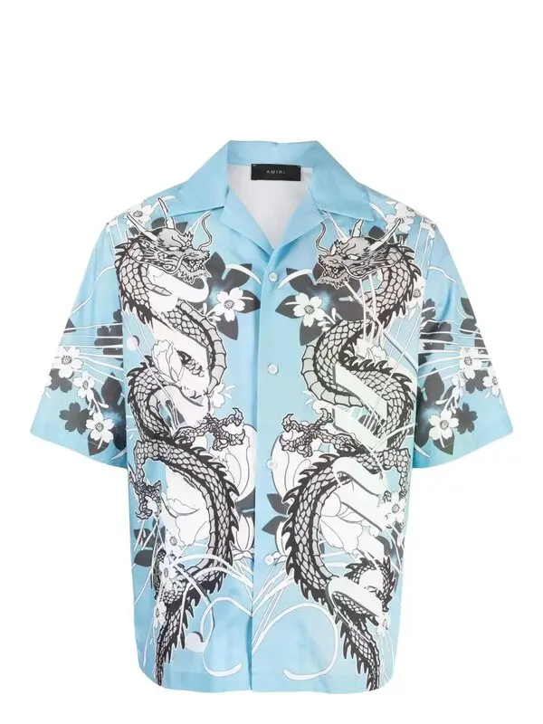 Amiri Graphic-print Cotton Shirt - Multicolour