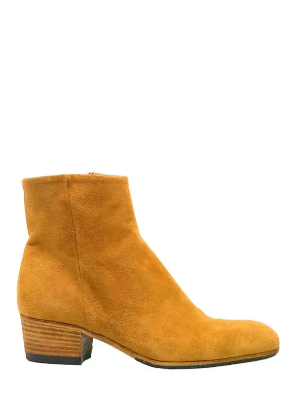PANTANETTI 40mm Suede Ankle Boots - Yellow