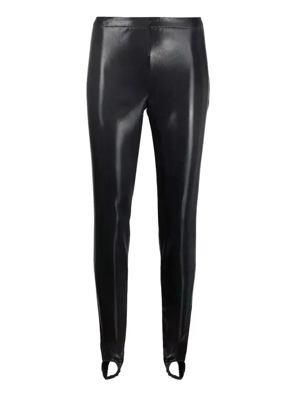 Dsquared2 Faux Leather Stirrup Leggings - Black