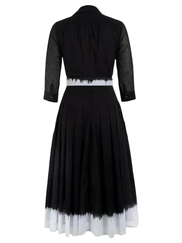 Samantha Sung Audrey Button-up Pleated Dress - Black