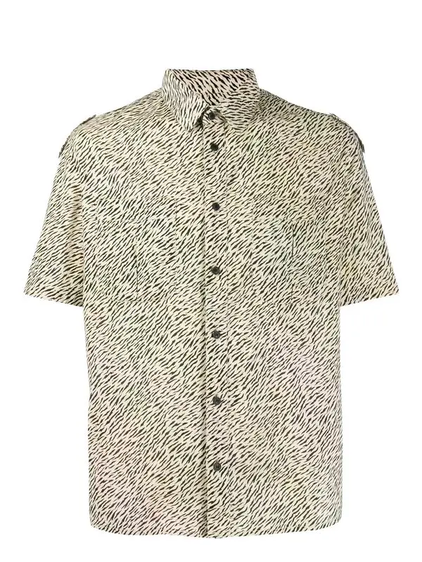 Saint Laurent Zebra Print Shirt - Neutrals
