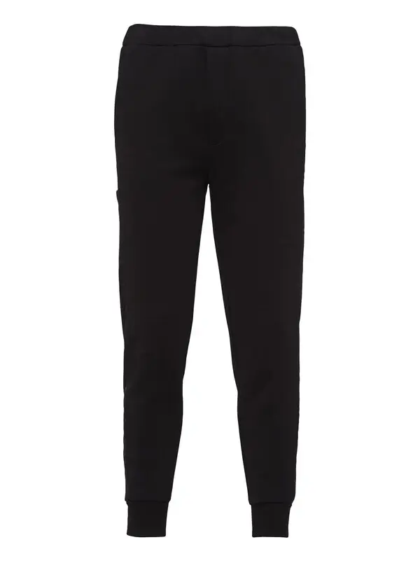 Prada Re-nylon-trim Sweatpants - Black