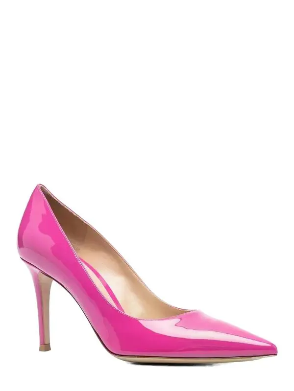 GIANVITO ROSSI Patent Leather Pumps - Pink