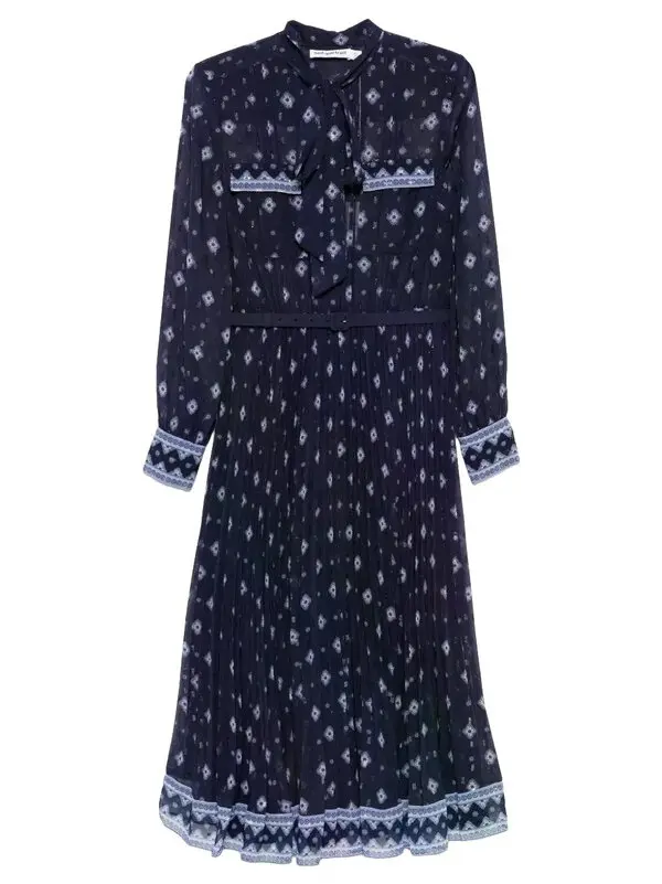 SELF-PORTRAIT Floral-print Midi Dress - Blue