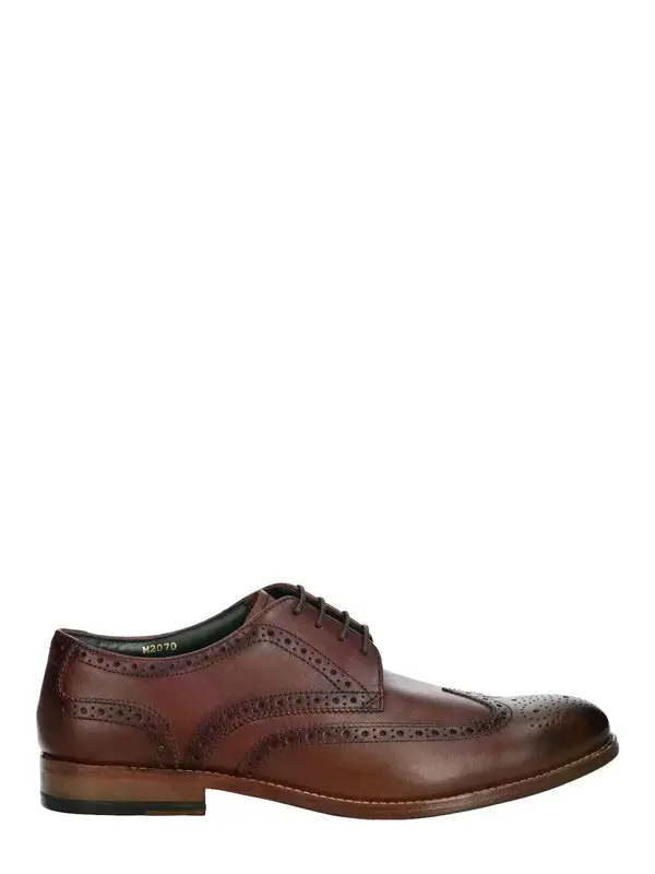 Clarks Leather Lace-up Shoes With Brogue Detailing - Brown
