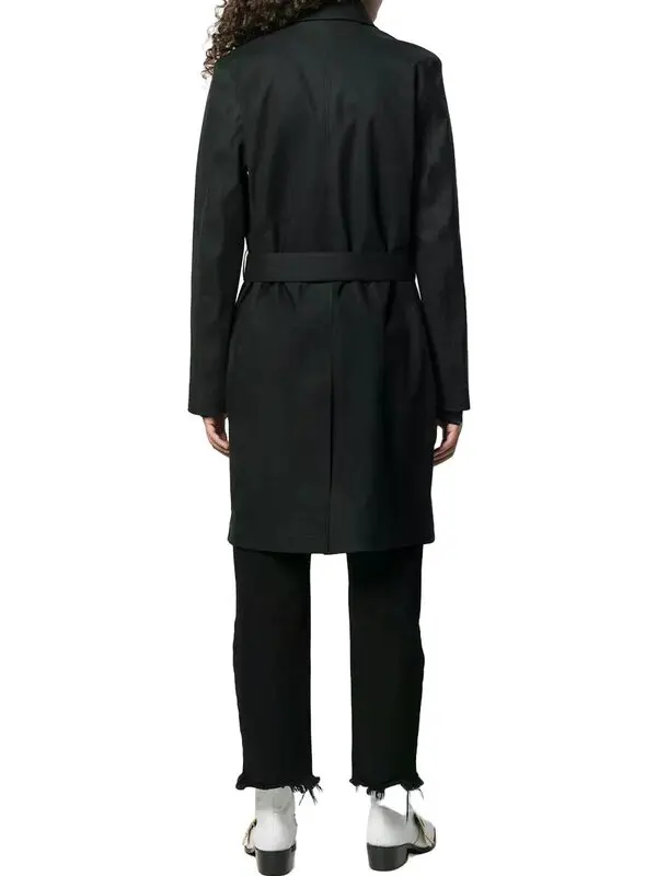 Saint Laurent Belted Car Coat - Black