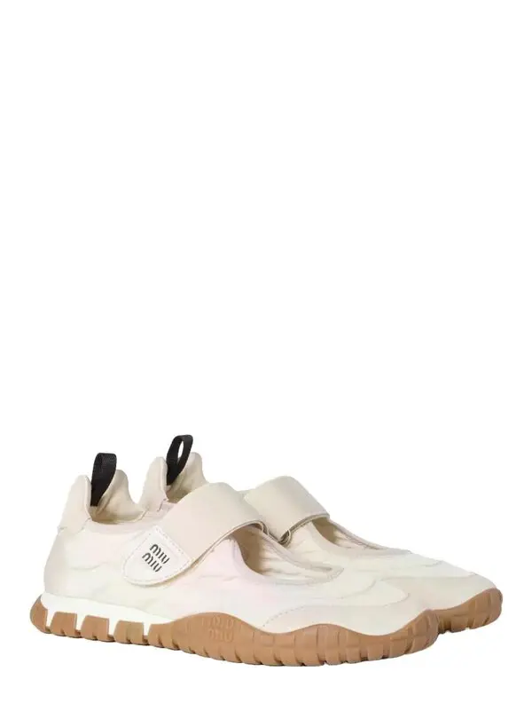 Miu Miu Tyre Ballerina Shoes - Neutrals