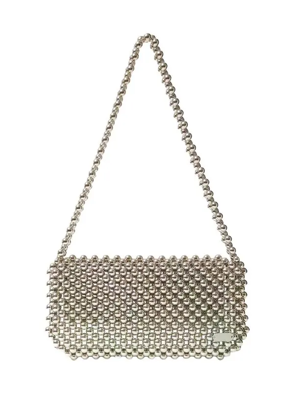 0711 TBILISI Clover Beaded Shoulder Bag - Silver