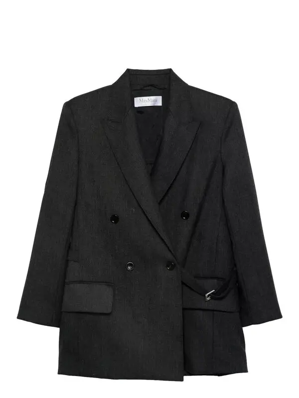 Max Mara Latino Virgin Wool Blazer - Grey