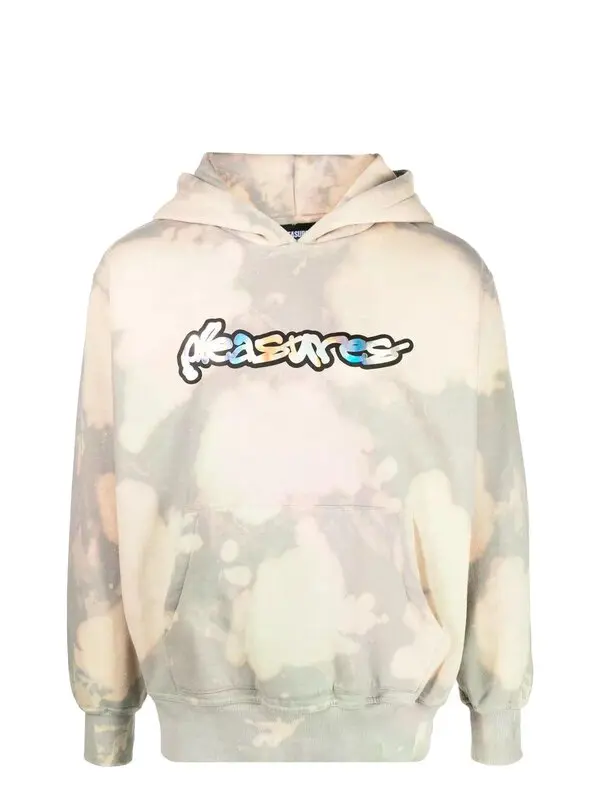 PLEASURES Decay Bleached-effect Hoodie - Grey