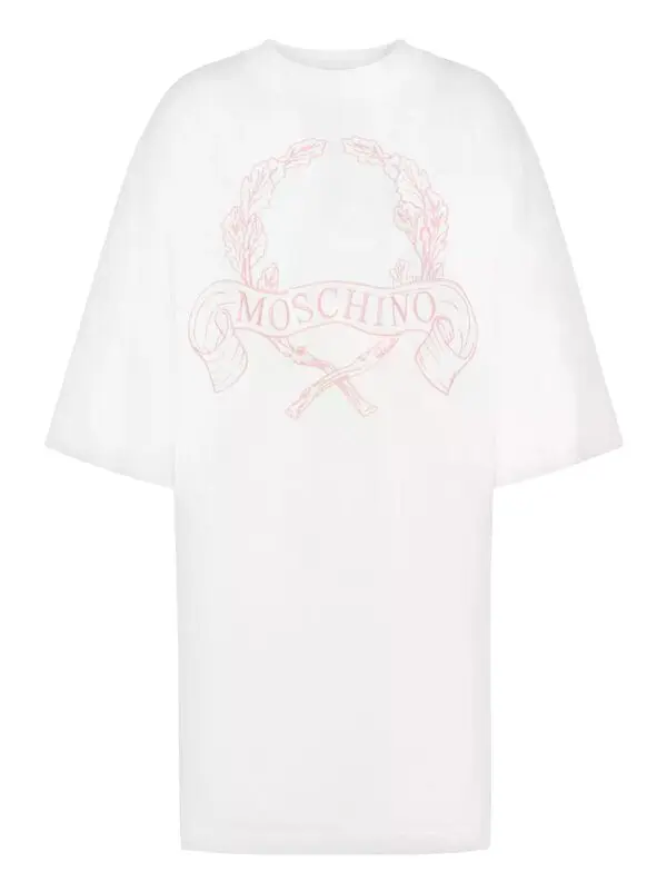 Moschino Embroidered Mini Dress - White