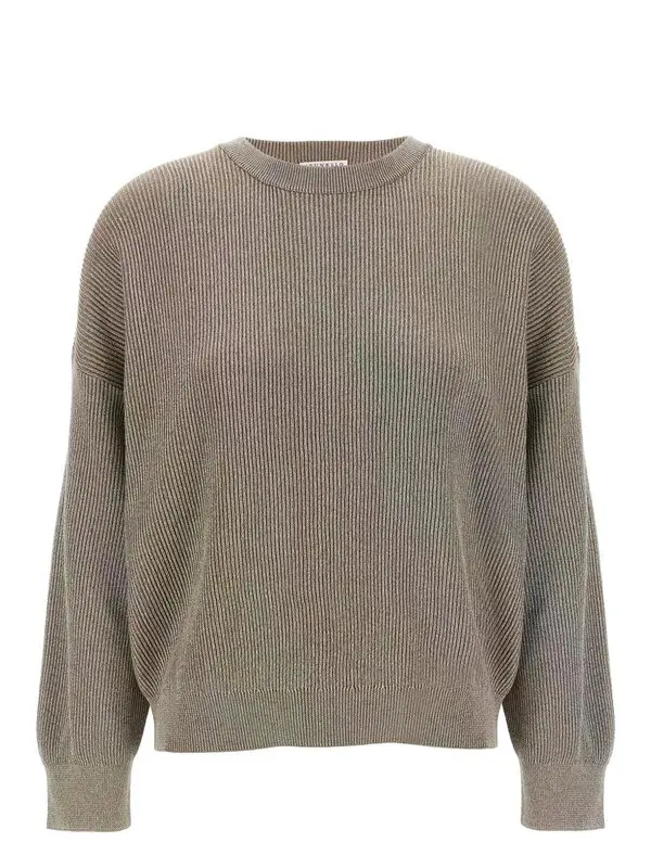 Brunello Cucinelli Ribbed-knit Crew Neck Sweater - Neutrals