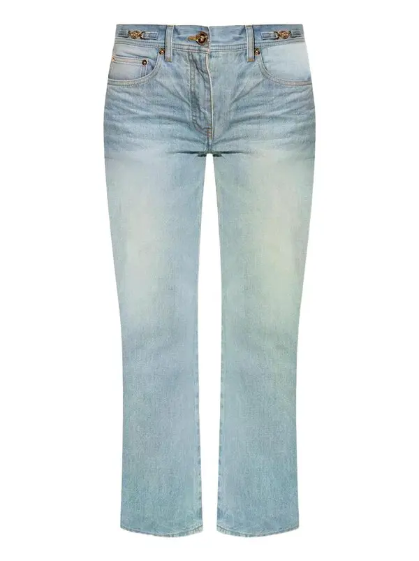 Versace Logo-detailed Jeans - Blue