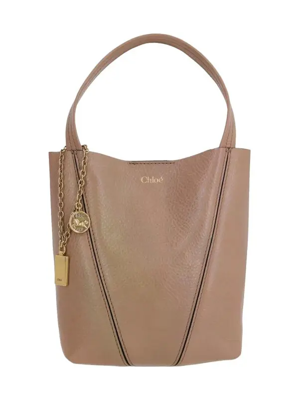 Chloé Small Grained Leather Tote Bag - Brown