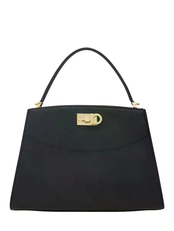 FERRAGAMO Medium Studio Box Tote Bag - Black