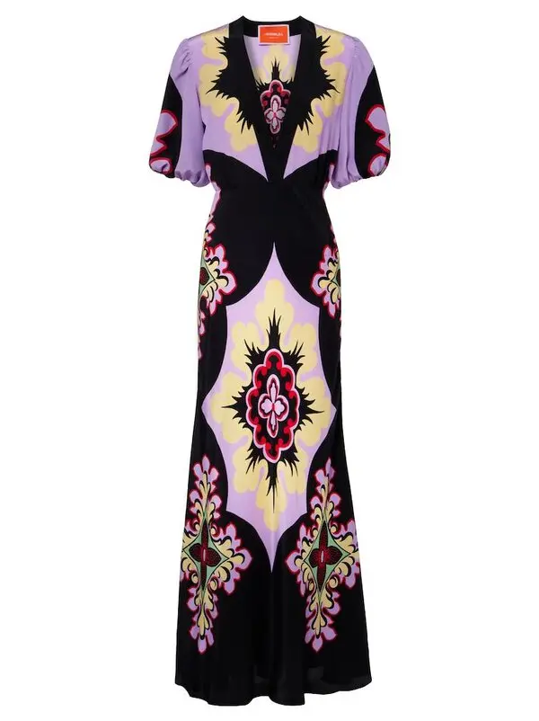 La DoubleJ Marlene Silk Crepe De Chine Maxi Dress - Multicoloured
