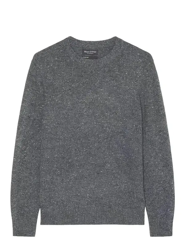 Marc O'polo Crew-neck Speckled Knit Sweater - Grey