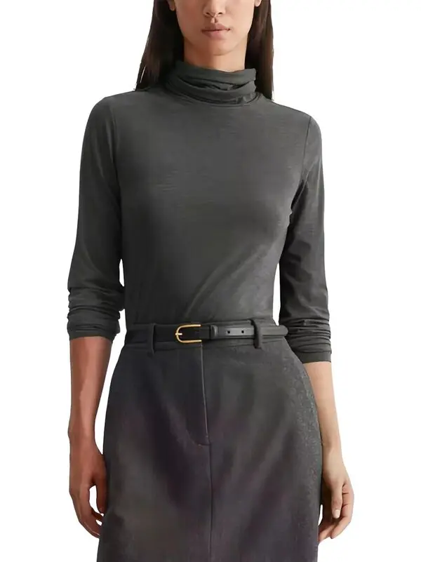 Marc O'polo Long-sleeved Turtleneck Top - Grey