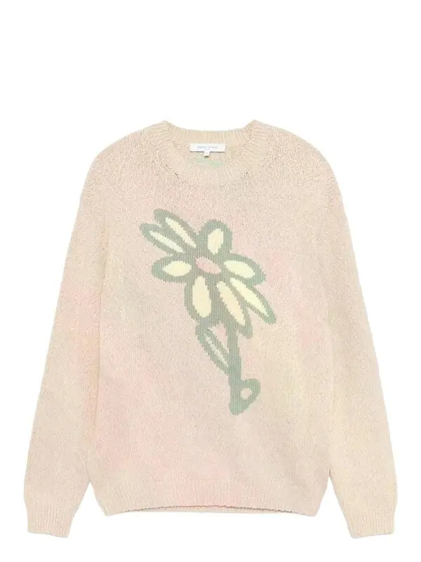 Maison Kitsuné Abstract Daisy Intarsia Jumper - Neutrals