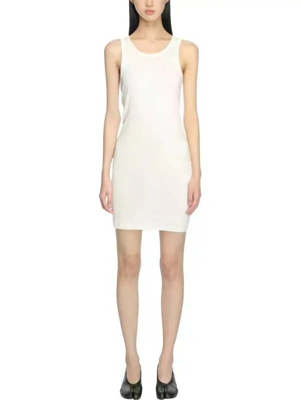Helmut Lang Fine-ribbed Tank Minidress - Neutrals