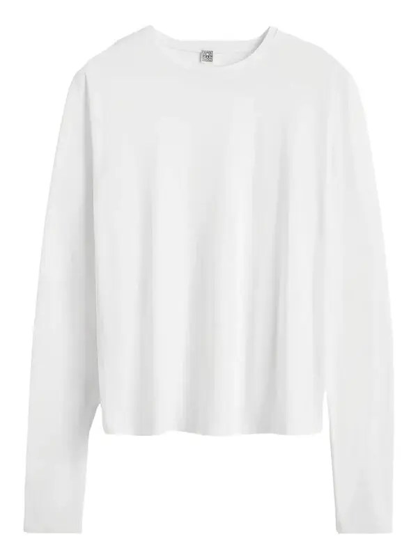 TOTEME Long Sleeve Crewneck T-shirt - White