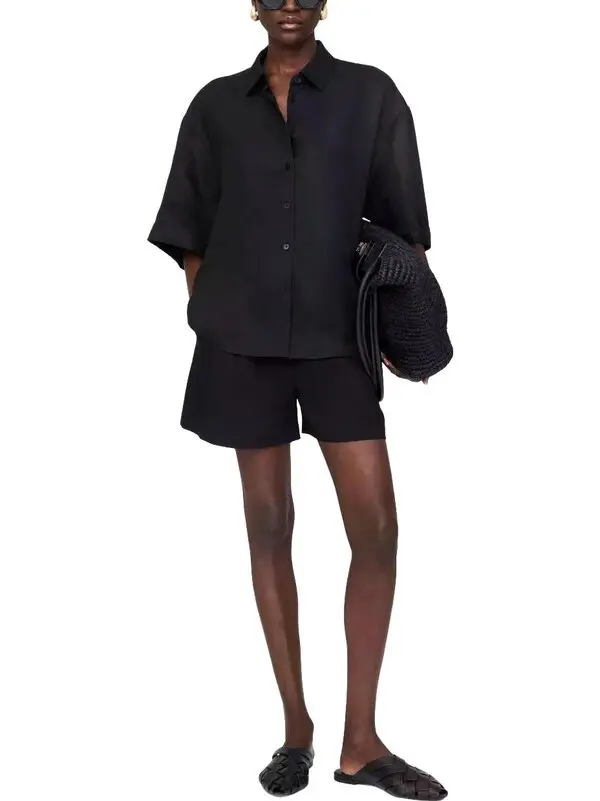 ANINE BING Coco Button-up Shirt - Black