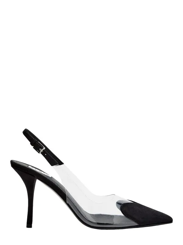 Alaïa Coeur 90 Suede Slingback Pumps - Black