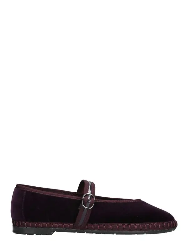 FLABELUS Velvet Mary Janes - Purple