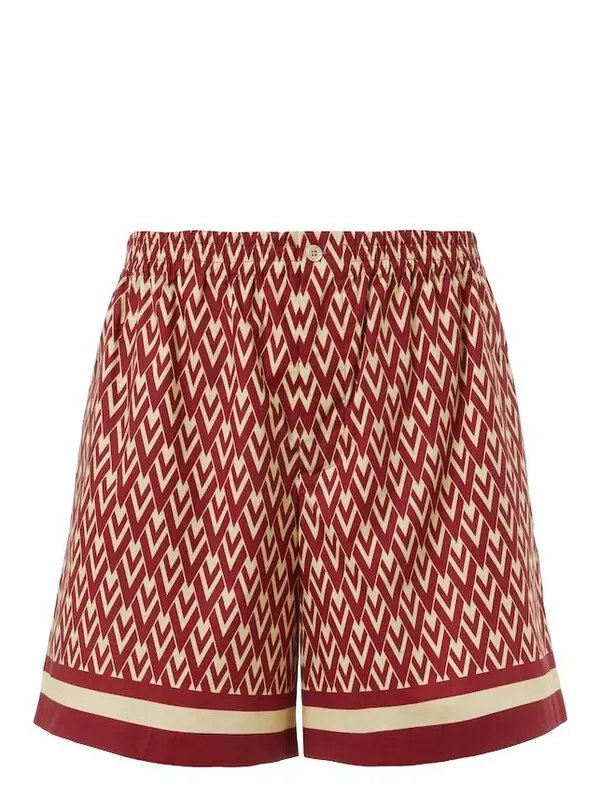 Valentino Garavani Cotton Poplin Bermuda Shorts - Red