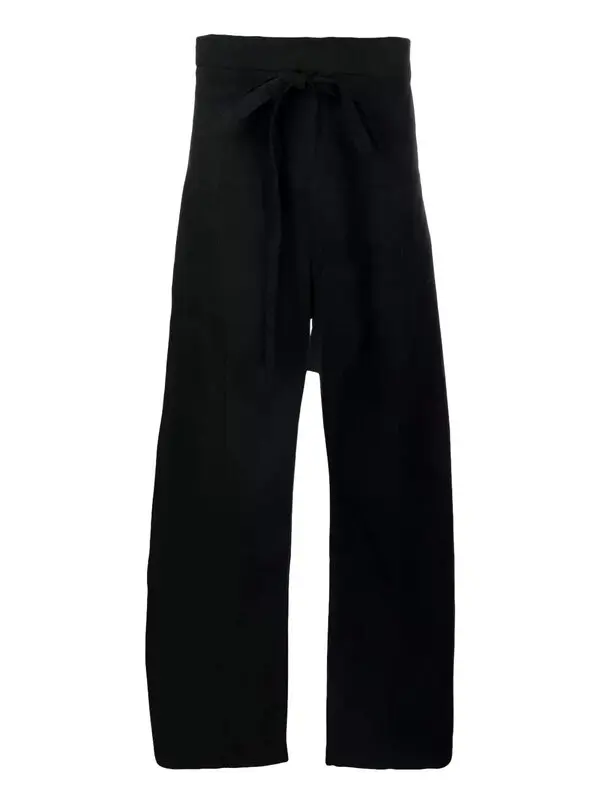 Matteau Fisherman Straight-leg Trousers - Black