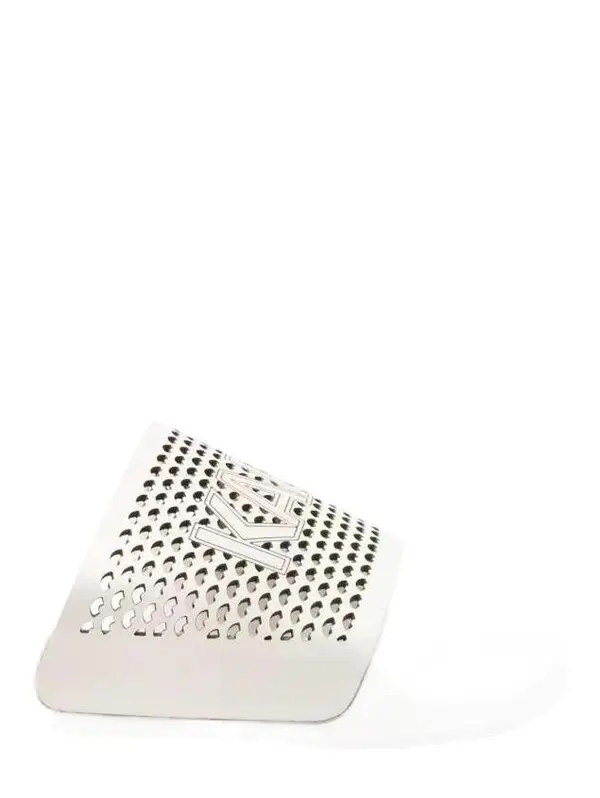 Karl Lagerfeld Logo Perforated Slides - Neutrals