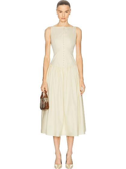 MIRROR PALAIS Kissing Booth Lady Length Dress - Butter