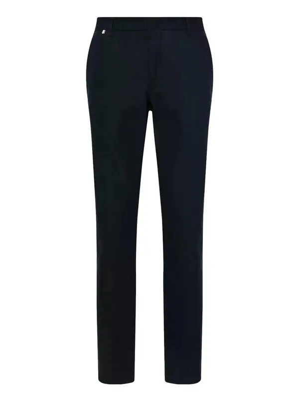 BOSS Tapered-leg Cotton-blend Trousers - Blue