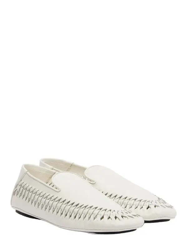 Proenza Schouler Whip Leather Loafers - White