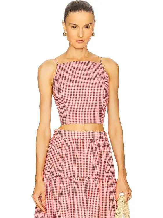 ELODIE THE LABEL Jamie Top Gingham - Red