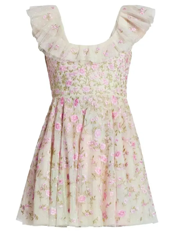 NEEDLE & THREAD Lea Dress - Neutrals