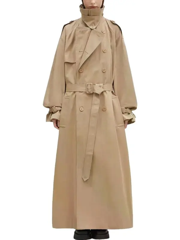 Vetements Double-breasted Belted Trench Coat - Neutrals